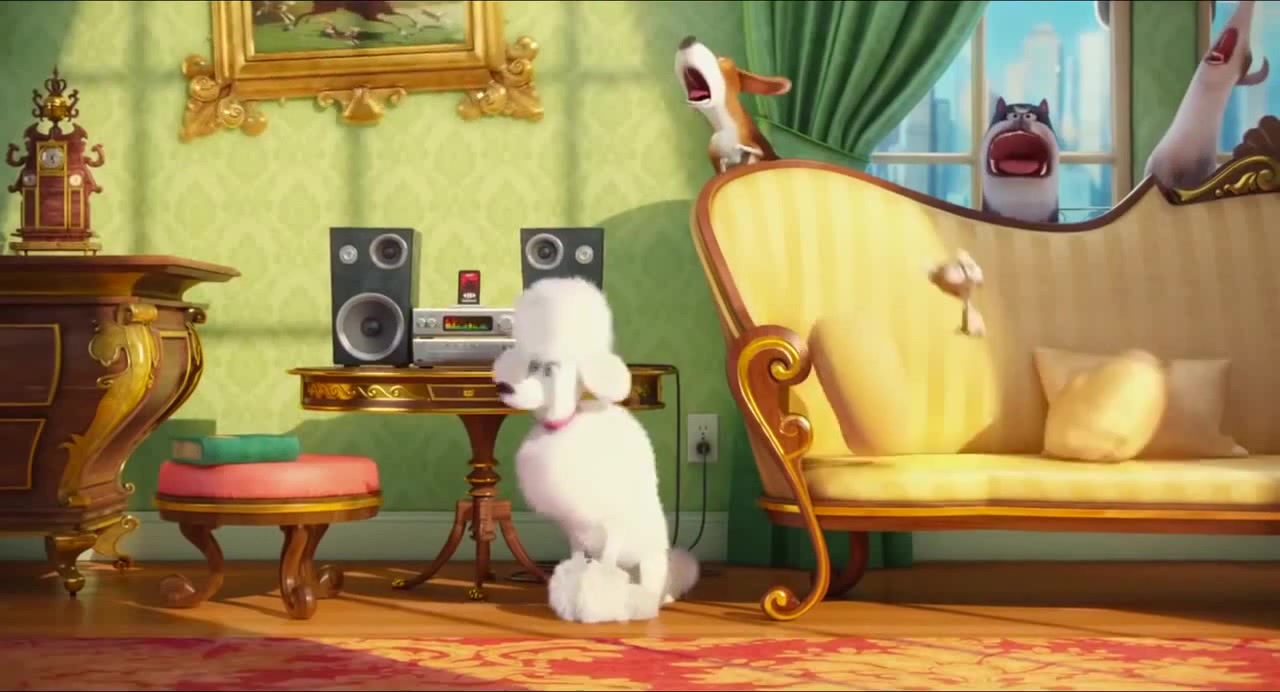 The Secret Life of Pets HEAVY METAL Poodle dog rock to Con Clavi Con ...