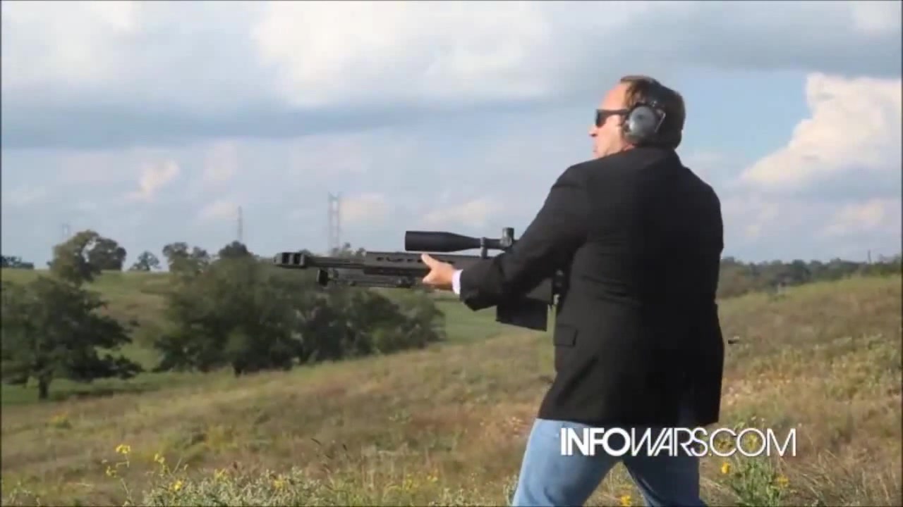 Alex Jones & John McAffee Shooting 50 BMG (Ronnie Barrett Special = Fifty Caliber American ...
