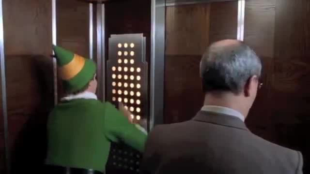 Elf (7/10) Best Movie Quote - Elevator Buttons look like a Christmas ...
