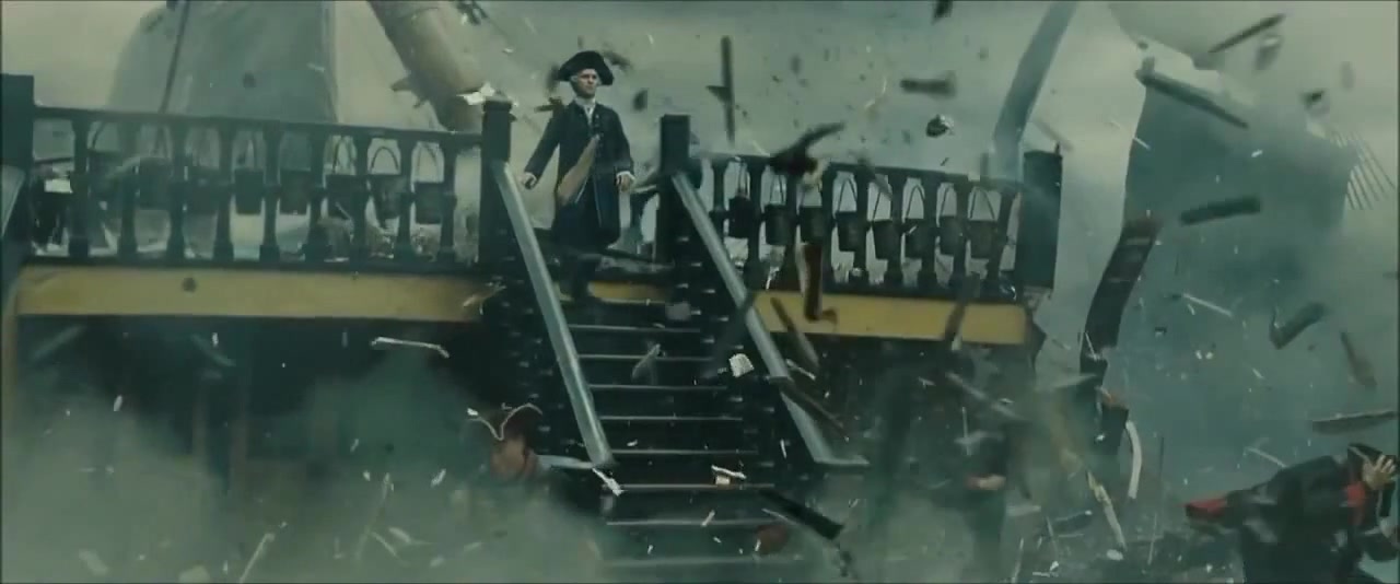 Pirates of the caribbean - Sinking of HMS Endeavour & Cutler Beckett's ...