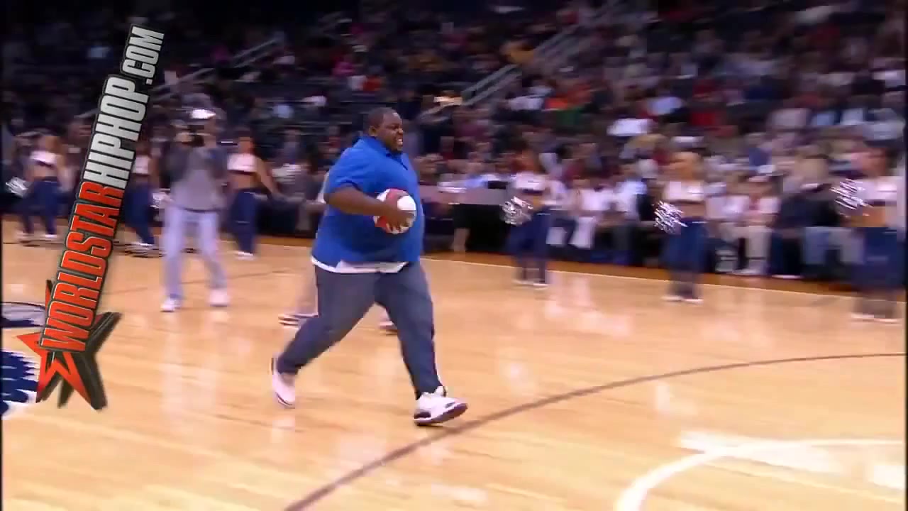 LOL! Fat Guy Fails Miserably Dunking From Trampoline - Coub - The ...