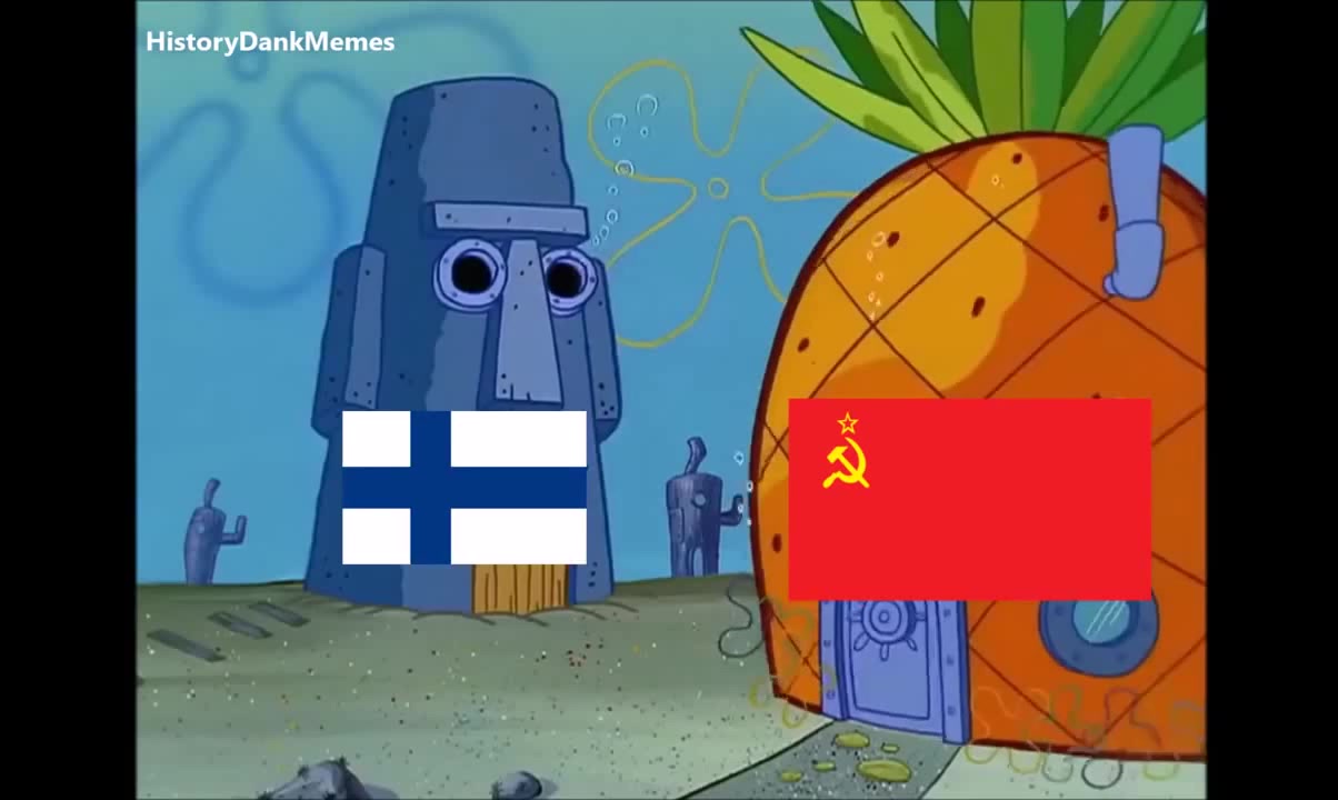 Spongebob WW2 Meme - Winter War in a nutshell [Finland vs USSR] - Coub ...