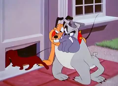 Pluto and Butch are fighting for an argue and goodbye to Dinah before ...