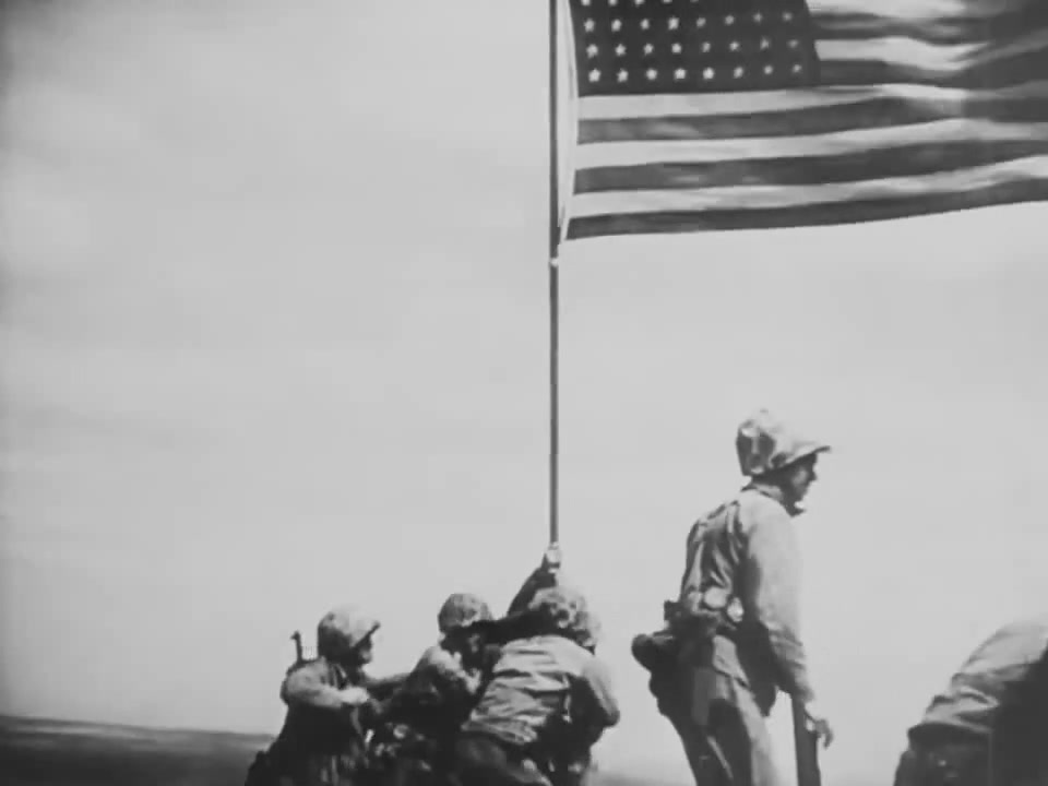Marines Raise Flag Over Iwo Jima 1945 United News Newsreel; World War II - Coub - The Biggest ...