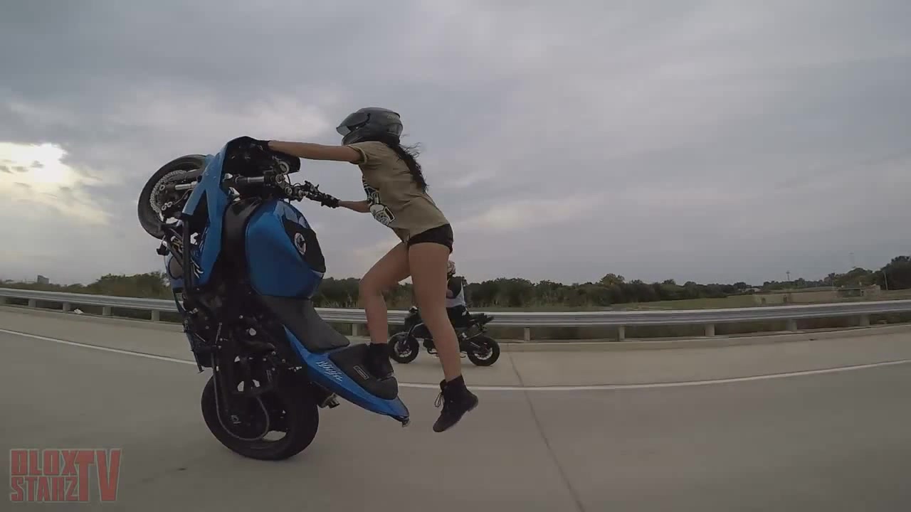 Beautiful Girl Biker Performs AMAZING Highway Motorcycle Stunts Riding ...
