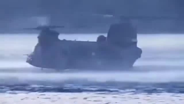 A Chinook floating on the water to allow the SEAL team to board🔥🔥 ...