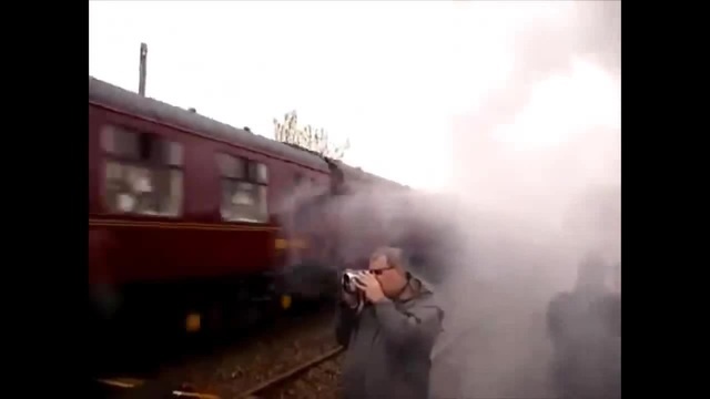 Train Spotter Almost Killed by High Speed Train - Coub - The Biggest Video Meme Platform