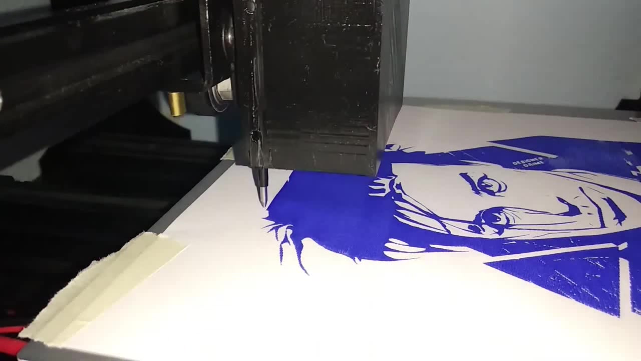 Plotter draws Till Lindemann - Coub - The Biggest Video Meme Platform