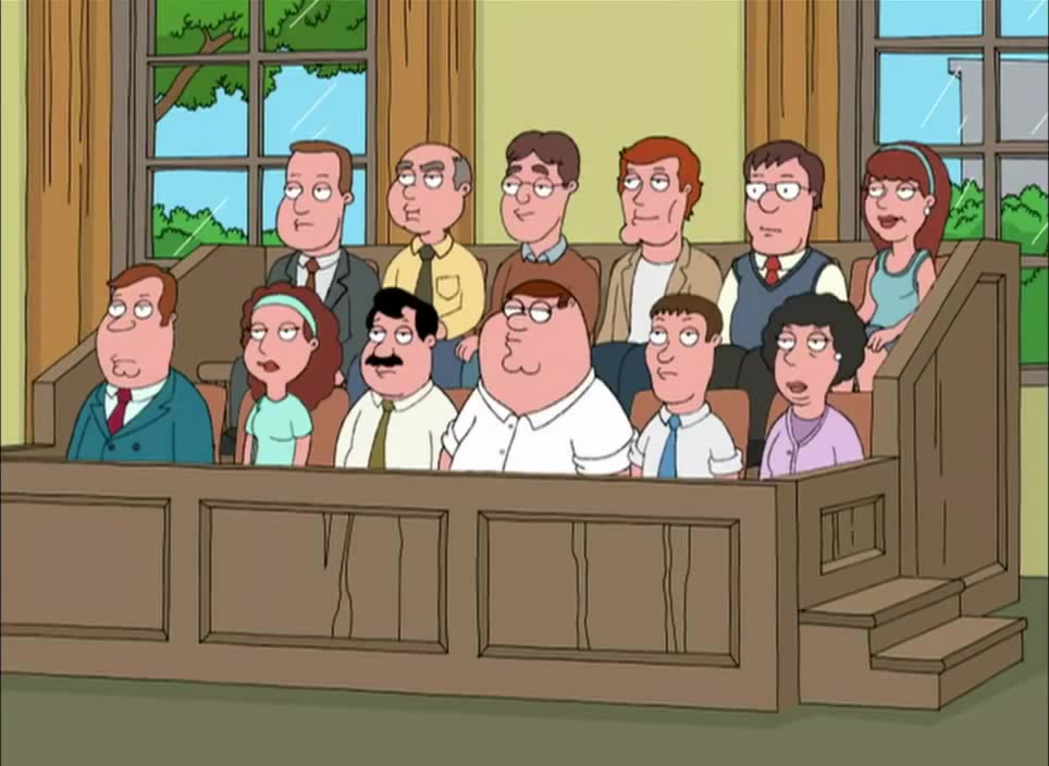 Family Guy - Awful Lot of Honkies in Here.. Jury Duty - Coub - The ...