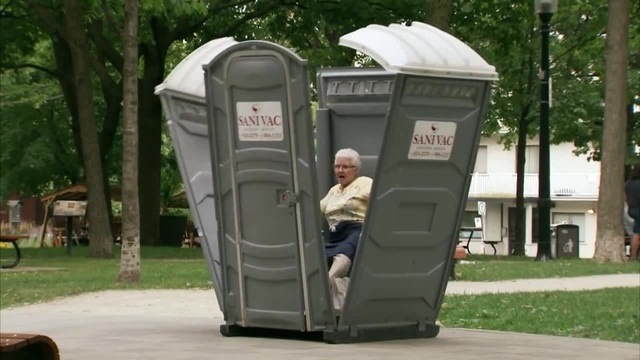 A portapotty falls apart! - Coub - The Biggest Video Meme Platform