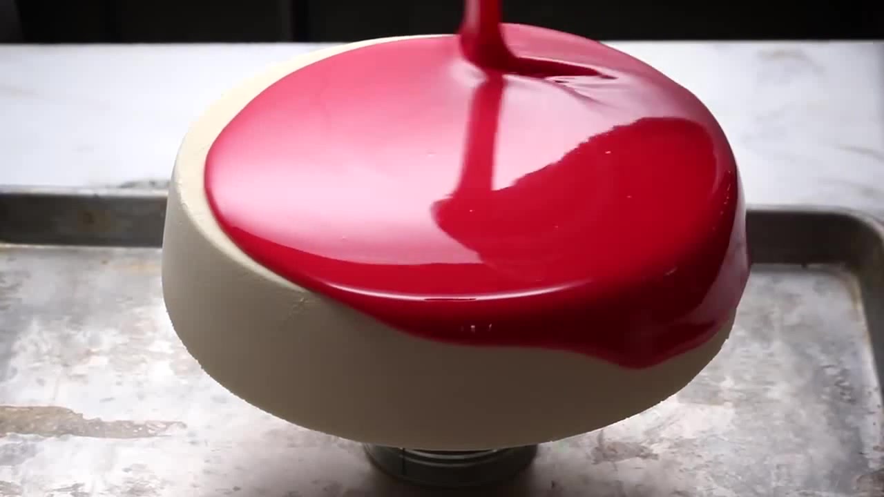 Red Mirror Glaze Cake - Coub - The Biggest Video Meme Platform