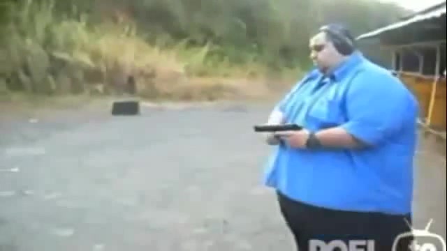 Fat Guy Shoots Pistol - Coub - The Biggest Video Meme Platform