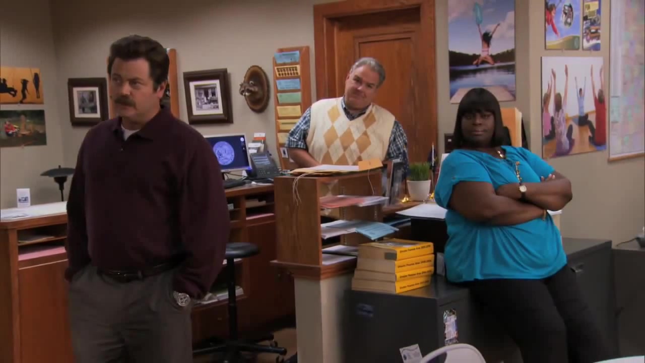 Ron Swanson: If any of you need anything at all, too bad. Deal with your problems yourselves ...