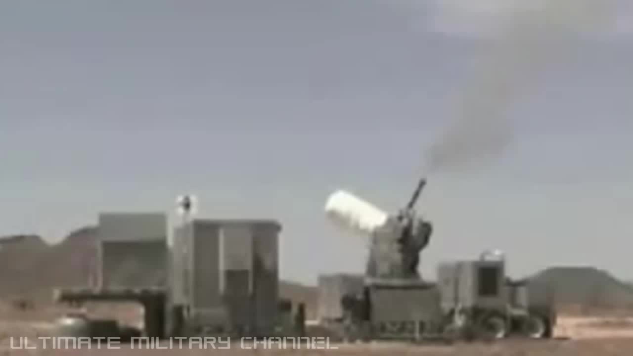 Counter Rocket Artillery & Mortar system (C-RAM) FIRING! US Army land ...