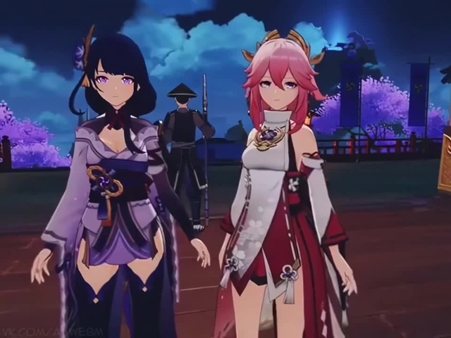 Yae Miko and Raiden Shogun - Coub - The Biggest Video Meme Platform