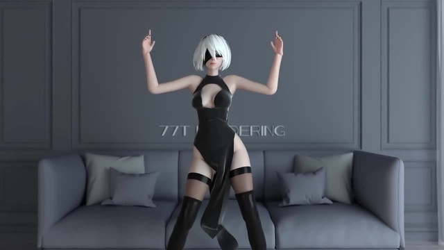 2B【MMD】by 77T Rendering | wiggle - Coub - The Biggest Video Meme Platform