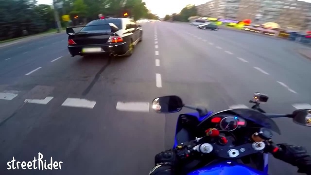 Mitsubishi EVO 8 vs Yamaha R6 - Coub - The Biggest Video Meme Platform