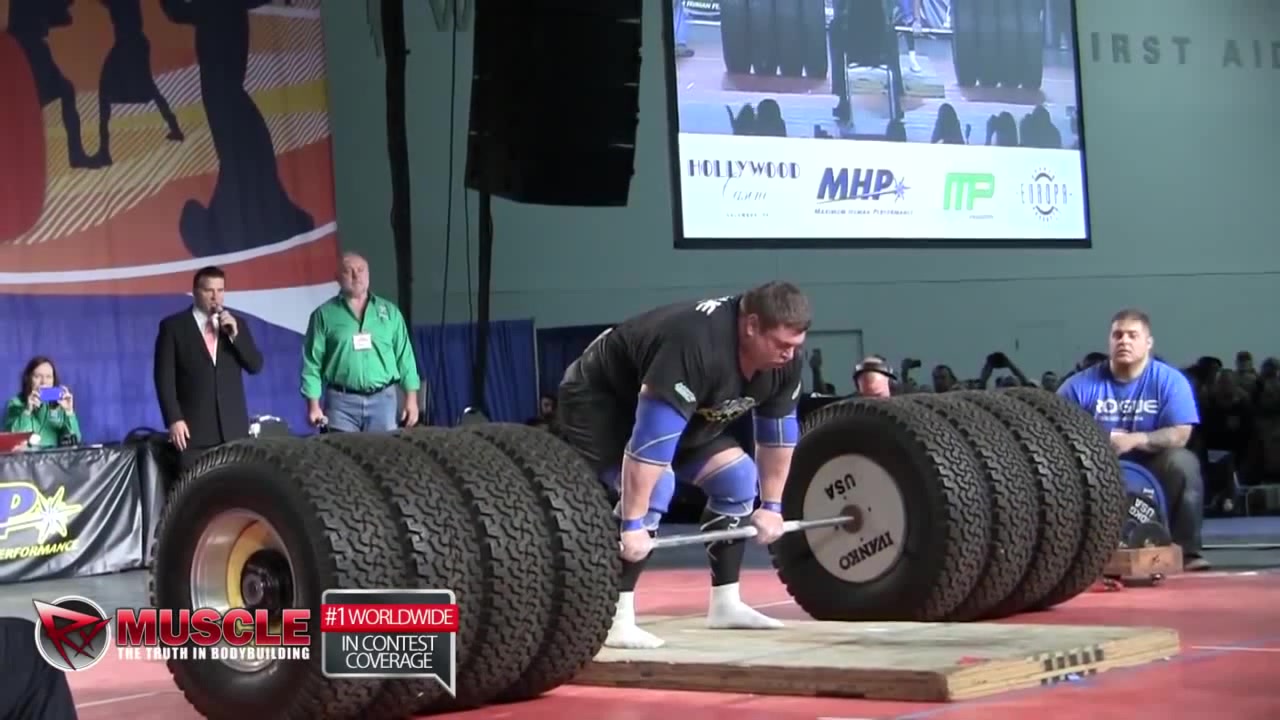 Zydrunas Savickas Hummer Tire Deadlift World Record 1150lbs ~ 521 kg ...