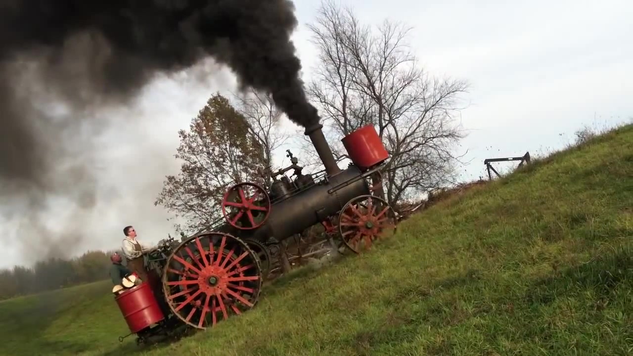 Hill climbing with a Minneapolis steam traction engine - Coub - The ...