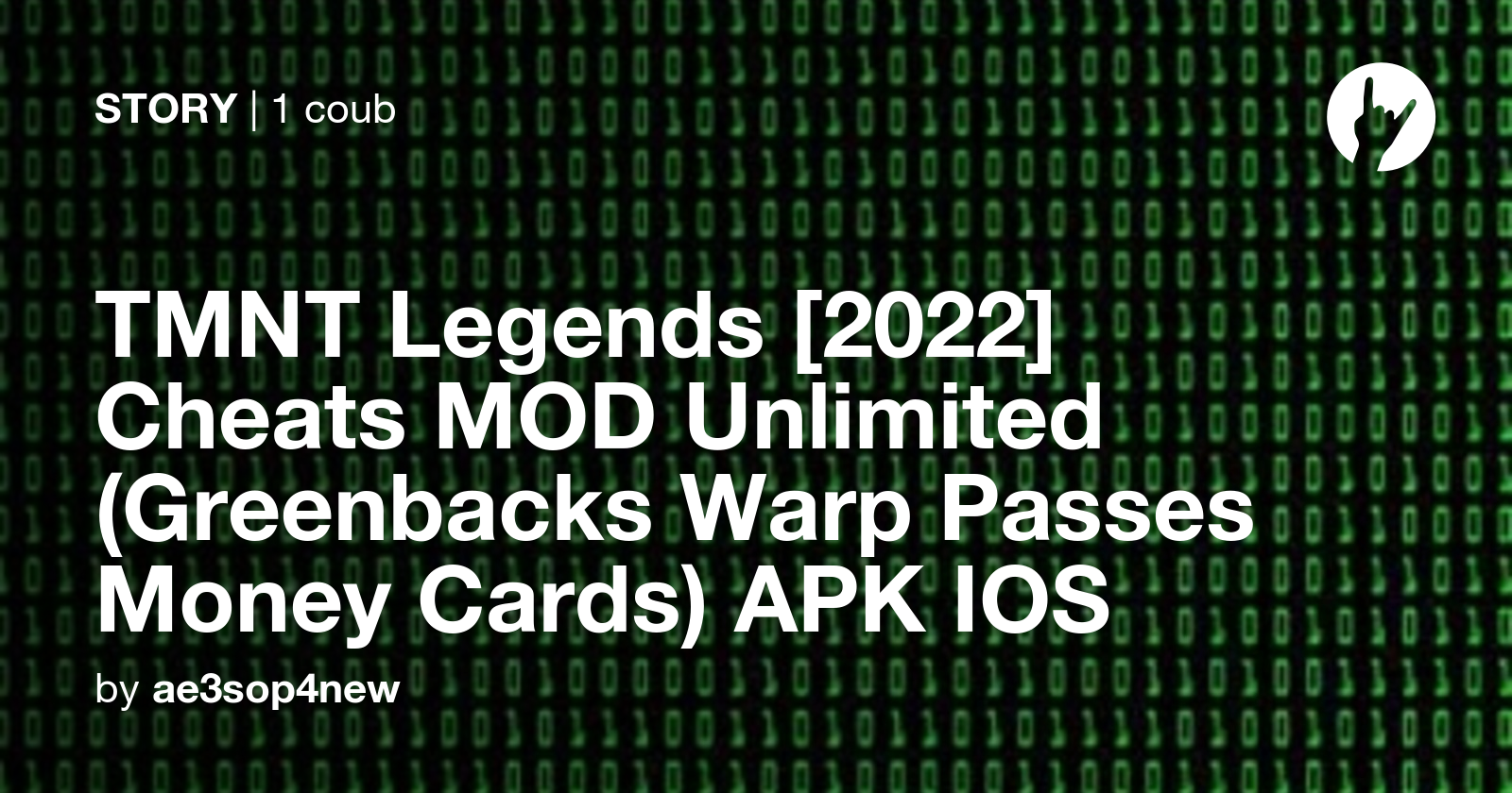 TMNT Legends [2022] Cheats MOD Unlimited (Greenbacks Warp Passes Money ...