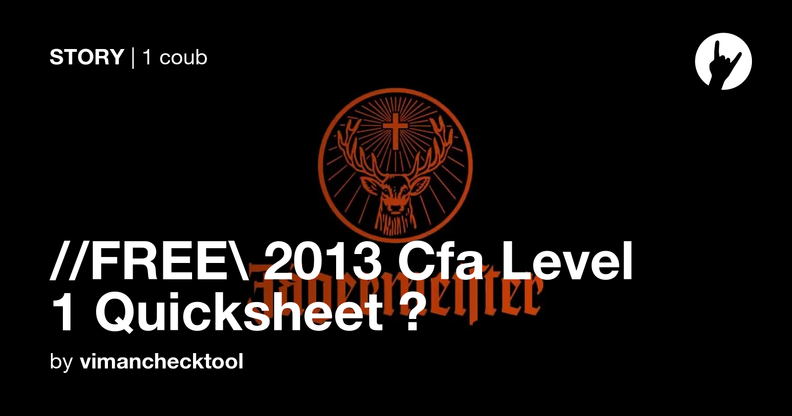 //FREE\\ 2013 Cfa Level 1 Quicksheet 💨 - Coub